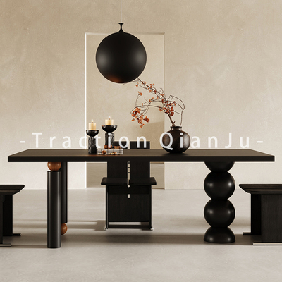 白蜡木诧寂风实木餐桌书桌办公桌