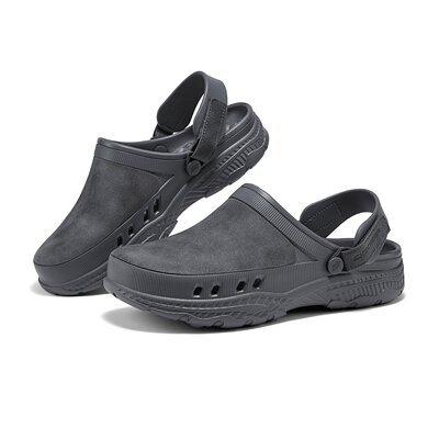 Skechers斯凯奇夏季新款男士舒适休闲简约洞洞鞋泡泡凉拖鞋243110