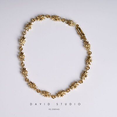 david尅罗心22k真金高逼格手链