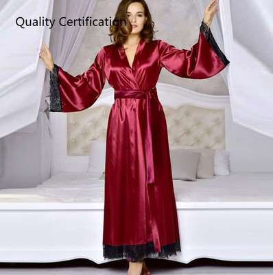 Bride Robe Bathrobe Women Sleepwear Bath Robe Long Cardigan