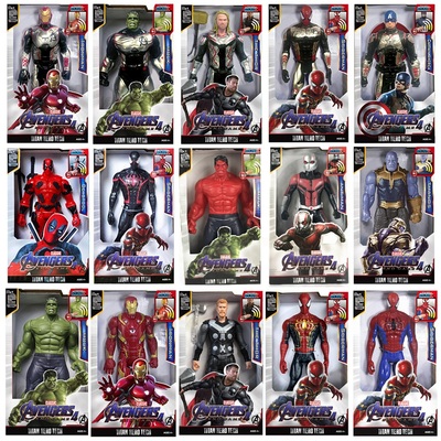 30cm Marvel Avengers Toys Spiderman Thanos Hulk Iron Man Cap