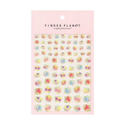 指行星FINGERPLANET美甲贴纸超薄儿童指甲贴纸法式花束FSHS000011