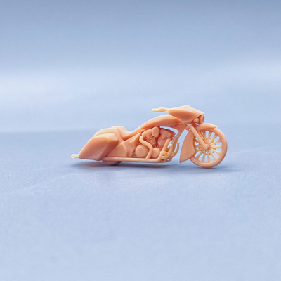 【嗯哼模型】1:64人偶1:43微缩摩托车 Honda Slammer Bagger V804