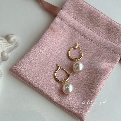 LaHabanagirl华子人造珍珠耳环