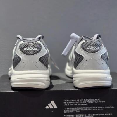 Adidas阿迪达斯男鞋春季新款低帮耐磨灰色运动复古老爹鞋JR5154