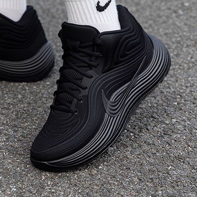 Nike耐克正品黑色男鞋冬季新款运动鞋PRECISION 8 MID中帮篮球鞋