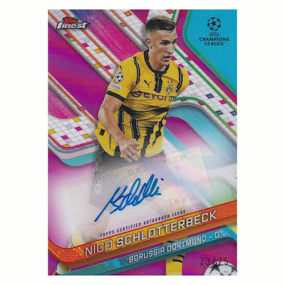 球星卡 施洛特贝克 签字 75编粉折 2024-25 topps finest多特蒙德