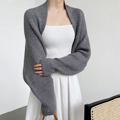 时尚小众气质针织开衫坎肩毛衣