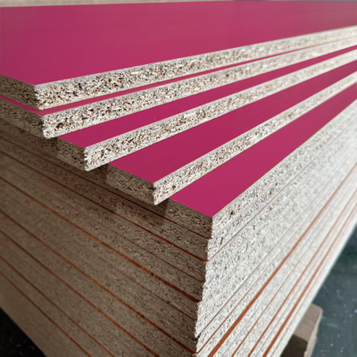 18mm颗粒板多层板隔断家具玫红三聚氰胺装修板环保免漆定制刨花板