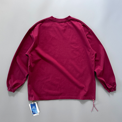 喜欢重磅T恤的来！beams平替小红绳长袖T恤纯棉重磅小领口宽松t恤