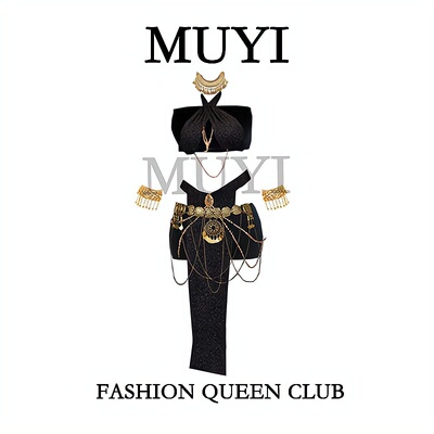 女gogo黑色性感异域风情演出服