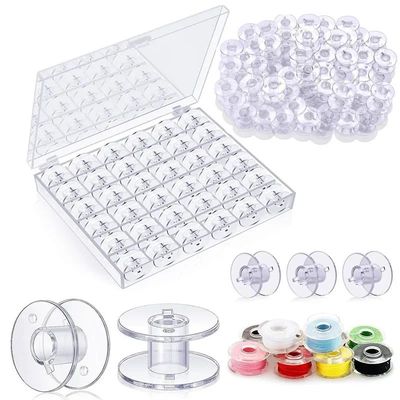 25Pcs Clear Sewing Machine Bobbins Spools Empty Bobbins Spoo