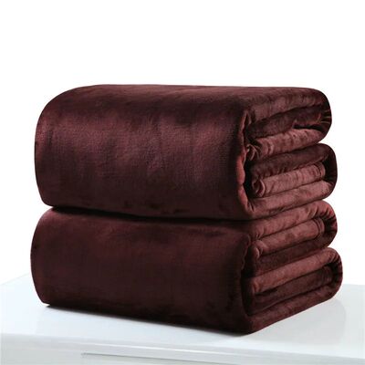 Plain Flannel Coral Blanket Small Fleece Sheet Super Warm So