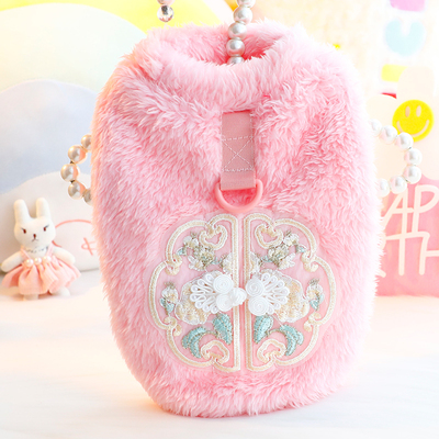 Accope猫咪狗狗国潮刺绣牵引绒衣