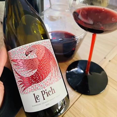 正品行货」美国Le Pich璞鹰黑皮诺干红葡萄酒2021年份750ml