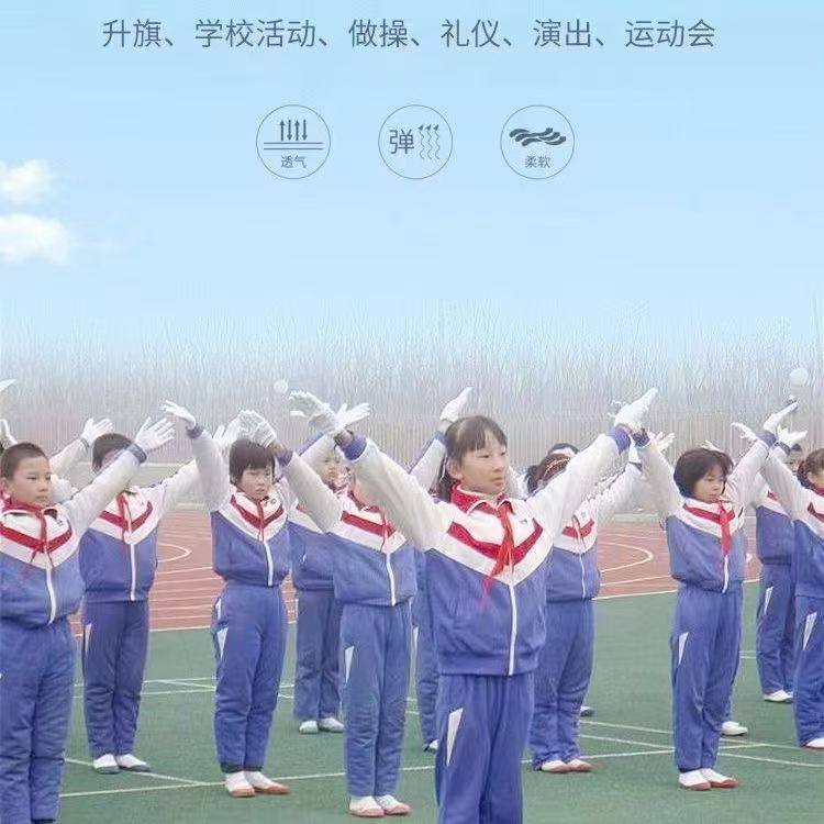 白色儿童手套表演出学生礼仪升旗小学生舞蹈弹力氨纶手套跳舞手套