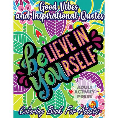 【预售 按需印刷】Good Vibes and Inspirational Quotes Coloring Book