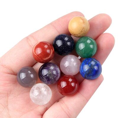 14mm无孔天然紫水晶玛瑙圆球Non-porous-ball原石珠子桌子摆件