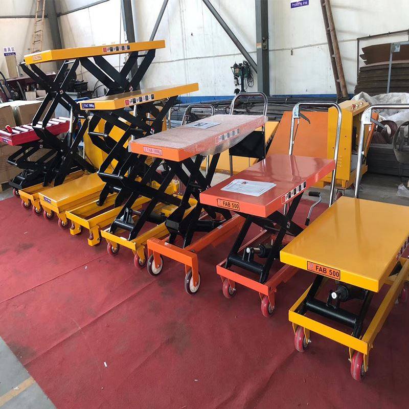 直销小型移动剪叉式升降平台车手动电动搬运装卸升降机液压升高_虎窝淘