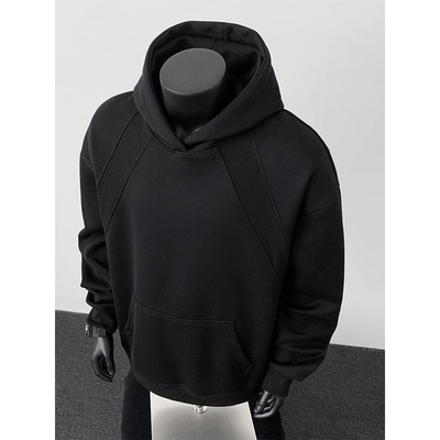 解构拼接设计感短宽boxy卫衣