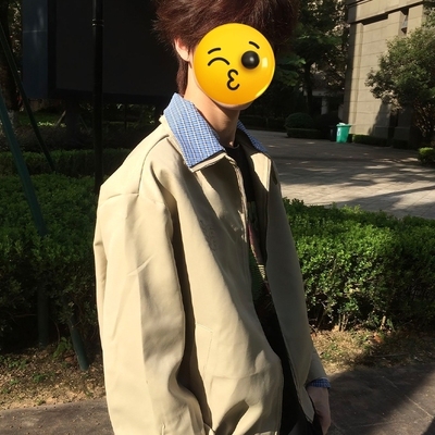 miu系假两件哈灵顿夹克男