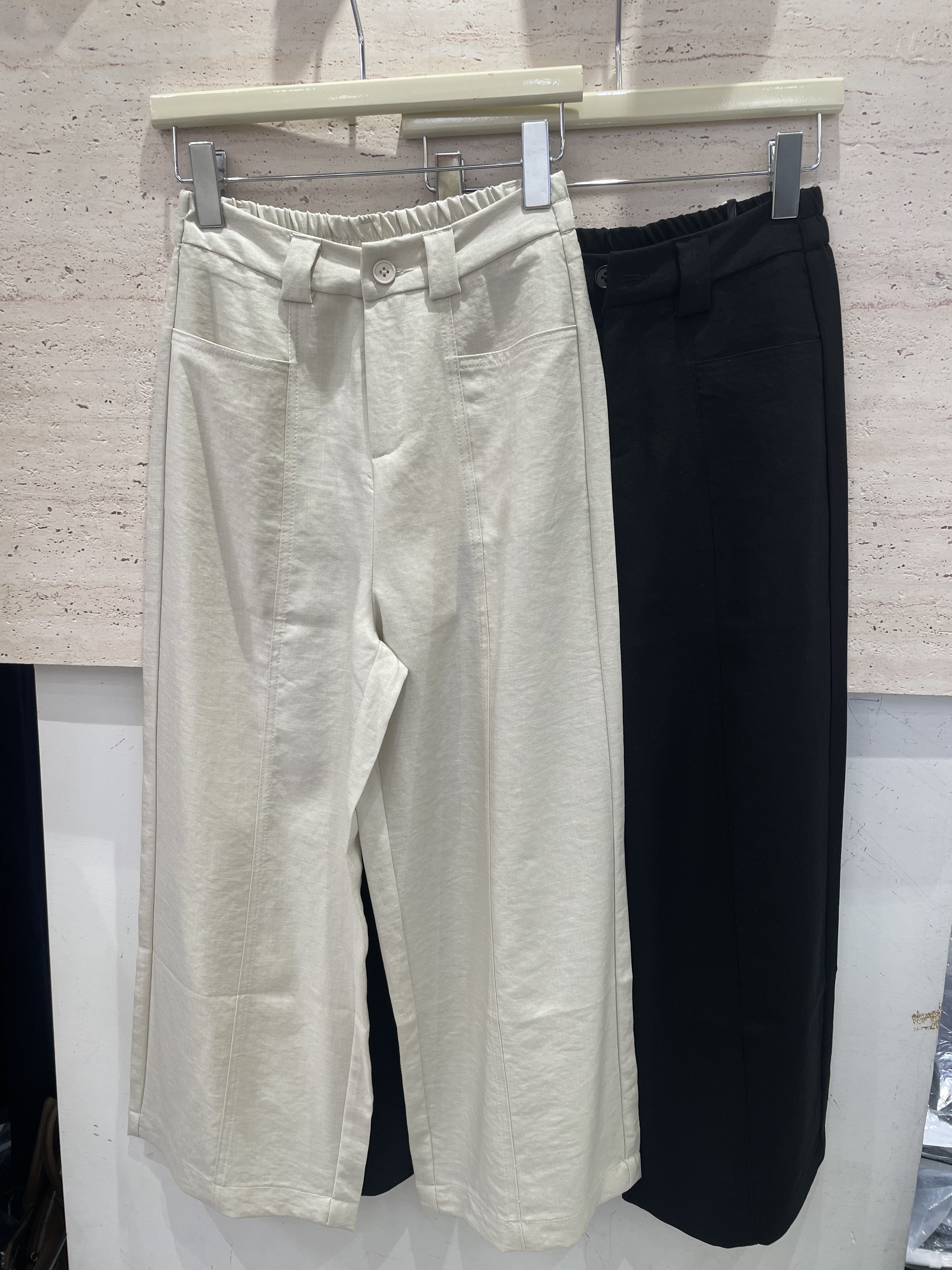 纤诗梦2600夏季新品韩系高腰显瘦阔腿裤女气质时尚宽松休闲直筒裤