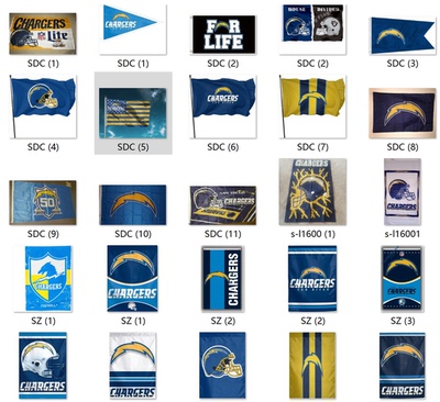 外贸货源充电器旗帜NFL San Diego Chargers Flag亚马逊WISH EBAY