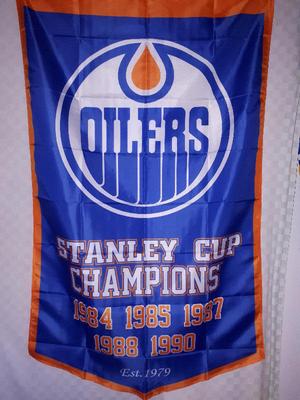 外贸埃冰球德蒙顿油工队户外旗帜车旗系列Edmonton Oilers Flag