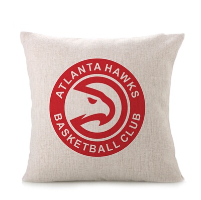 外贸货源蓝球队亚特兰大鹰球迷抱枕NBA Atlanta Hawks pillowcase