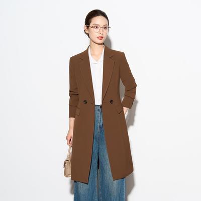 中9977yy长款风衣外个闲套女款新款春上春秋高级感小子西装休大衣