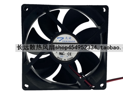 天旋 TX9225M12S 12V 0.17A 0.19A9CM 9025 2线 电源 散热 风扇