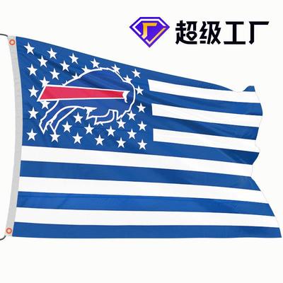 NFL橄榄球队布法罗比尔队队旗 水牛比尔旗帜 Buffalo Bills flag