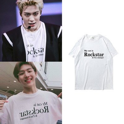 NCT DREAM李帝努PENTAGON姜炯求衣服同款短袖T恤男女印花打底衫