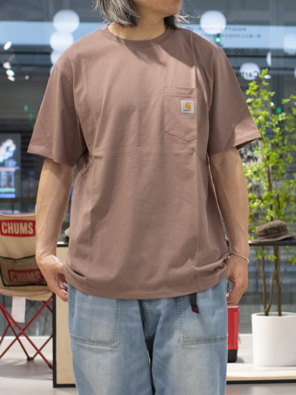 DOOITT#carhartt日系工装复古洗水洗旧全棉口袋T恤