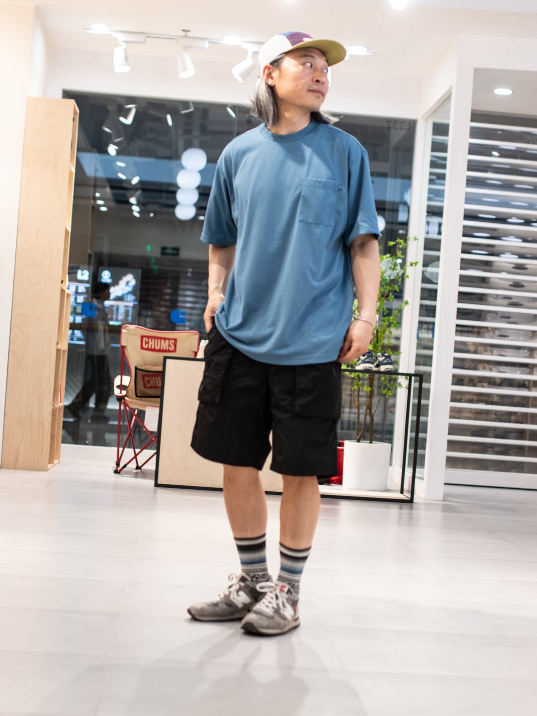 DOOITT日系WILDTHINGS山系纯色流行宽松休闲圆领口袋T恤WT22049SU