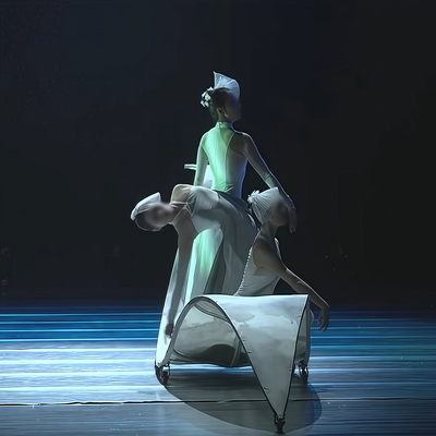 一叶扁舟女子三人舞舞蹈服