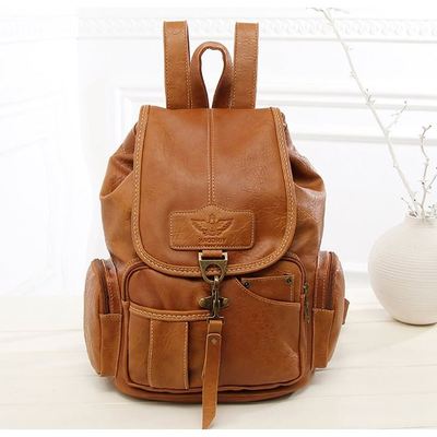 Women Backpack High Quality Leather School Girl Shoulder Bag