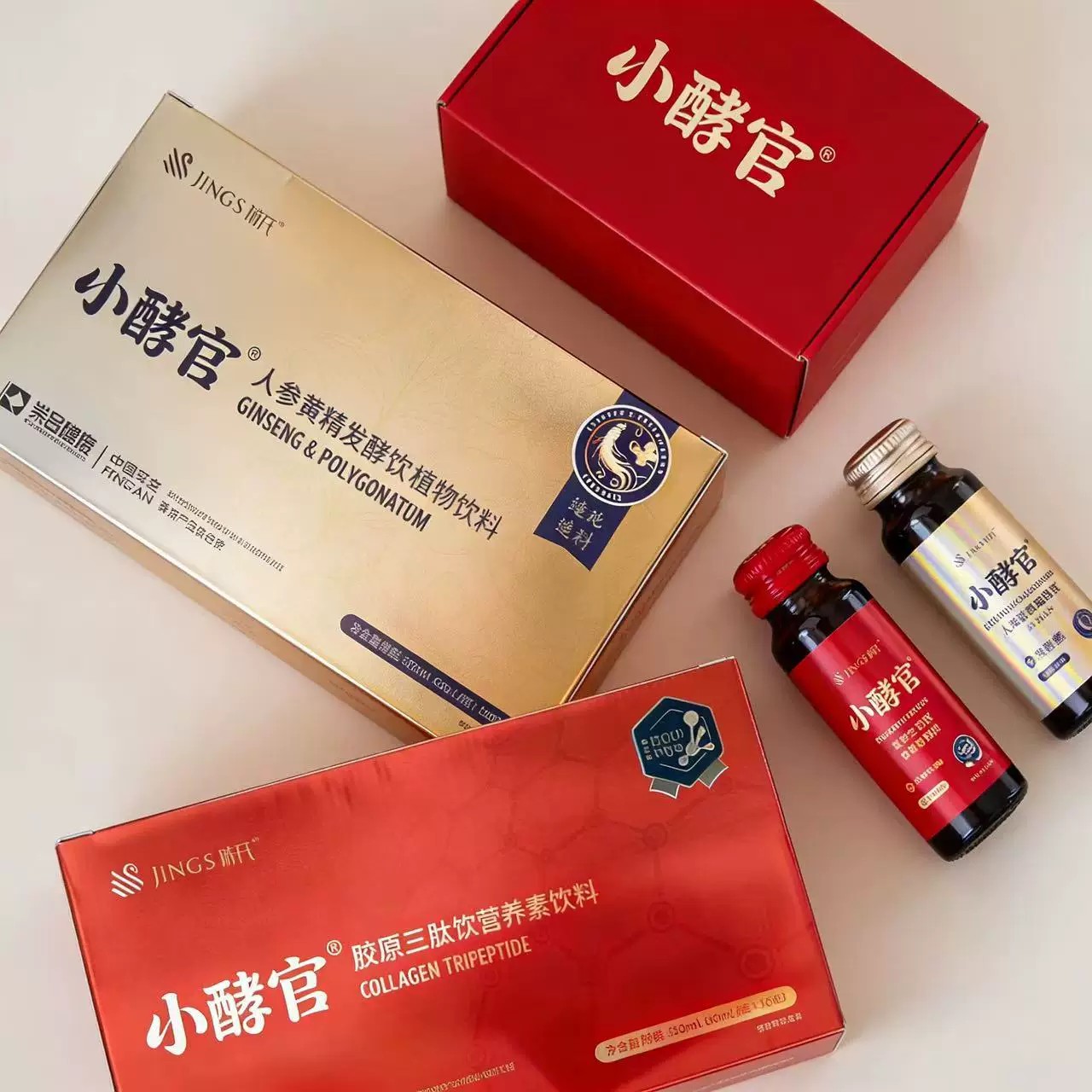 小酵官酵素小教官孝素口服正品人参黄精发酵饮胶原蛋白三肽饮聚米