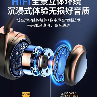 德国久戴不痛不入耳挂耳式骨传导有线耳机带麦头戴式耳麦电脑