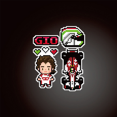 定制贴纸适用于Antonio Giovinazzi素版贴纸赛车像素风格 7805