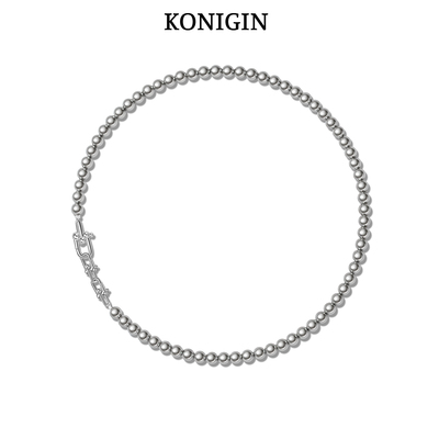 925纯银真多麻灰色珍珠项链女