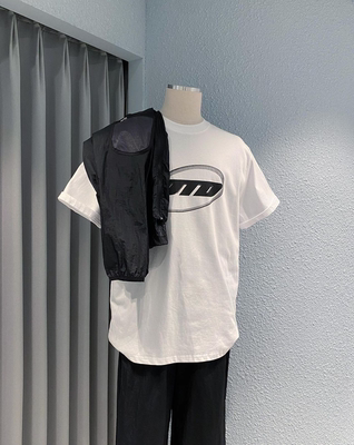 WEERE夏季新款休闲印花短袖T恤男生韩系宽松圆领百搭体恤上衣