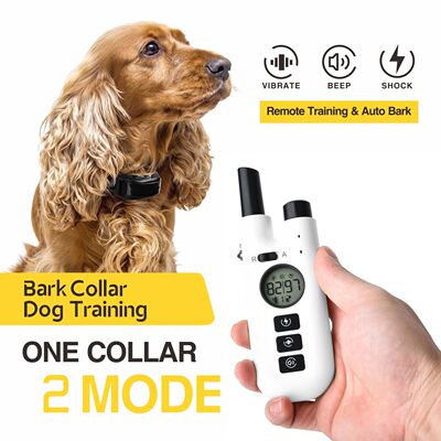 Dog Training Bark Collar 2 in 1 No Bark Control Collar 800M