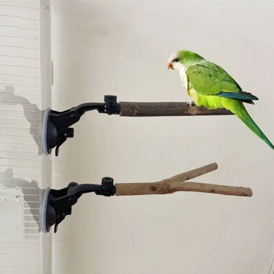 new Parrot Perch Birdcage Accessories Perches Stand Wood Per