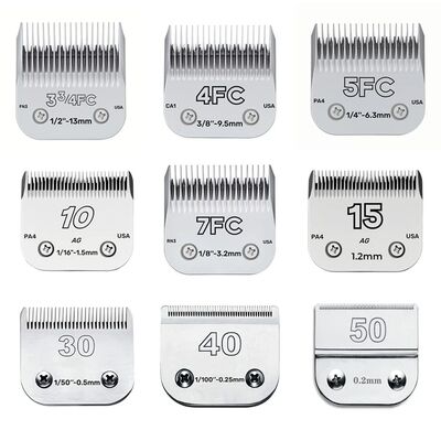 3F 4F 5F 7F 9# 10# 30# 40# 50# Professional Pet Clipper Blad