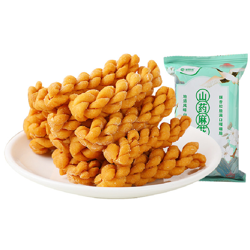 益膳易食山药小麻花独立包装无糖精糕点小吃办公室儿童休闲零食品