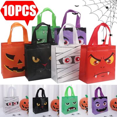 10/1PCS Halloween Large Candy Snacks Bag Terror Pumpkin Ghos