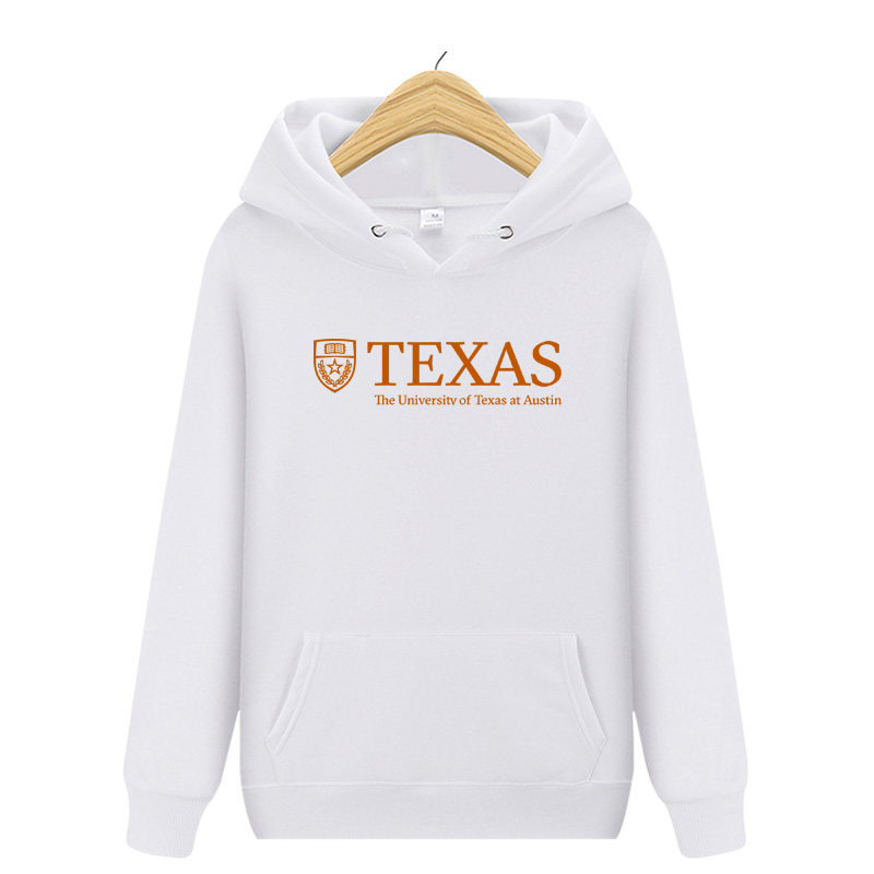 UT Austin得克萨斯大学奥斯汀分校套头卫衣冬季加绒加厚学生外套_虎窝淘