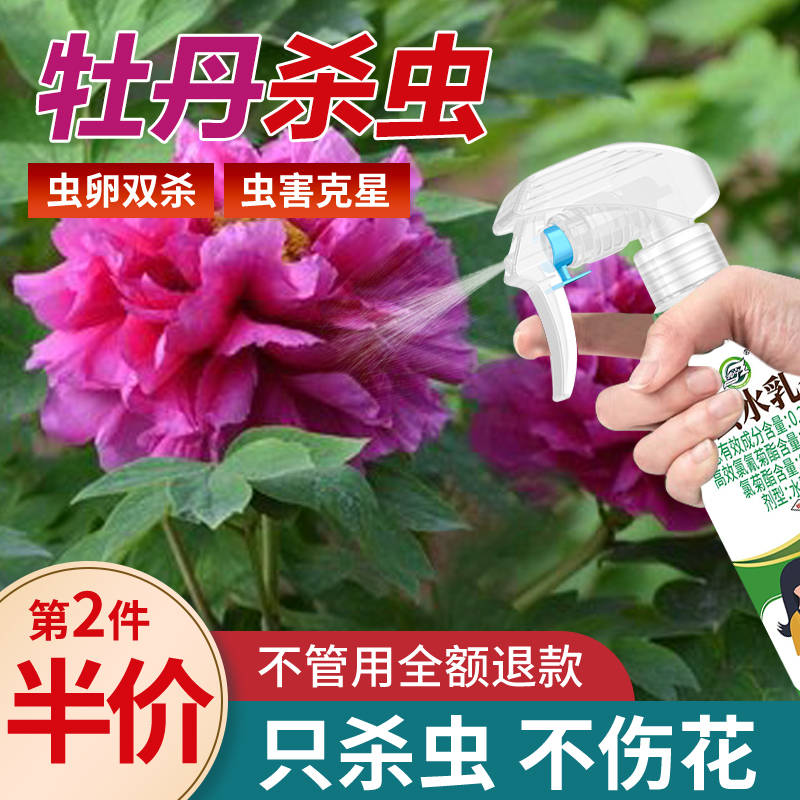 牡丹杀虫剂花卉植物土壤灭盆栽小飞虫药蚧壳虫蚜虫打虫家用治虫