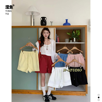 NW4317大码高腰宽松A字短裤女